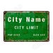 City Limits Sign, Custom Metal Sign, Personalised Gifts, Population ...