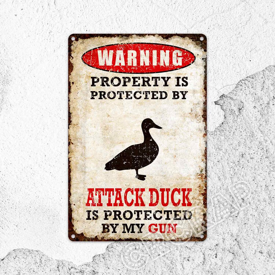 Beware Sign, Duck Art, Warning Sign, Farmhouse Sign, Garden Sign ...
