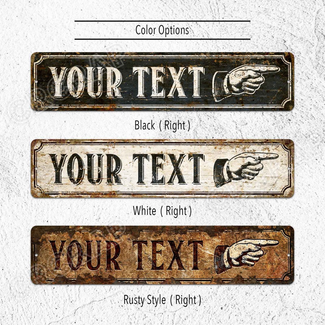 Rusty Street Sign Custom Sign Directional Signs Entryway - Etsy