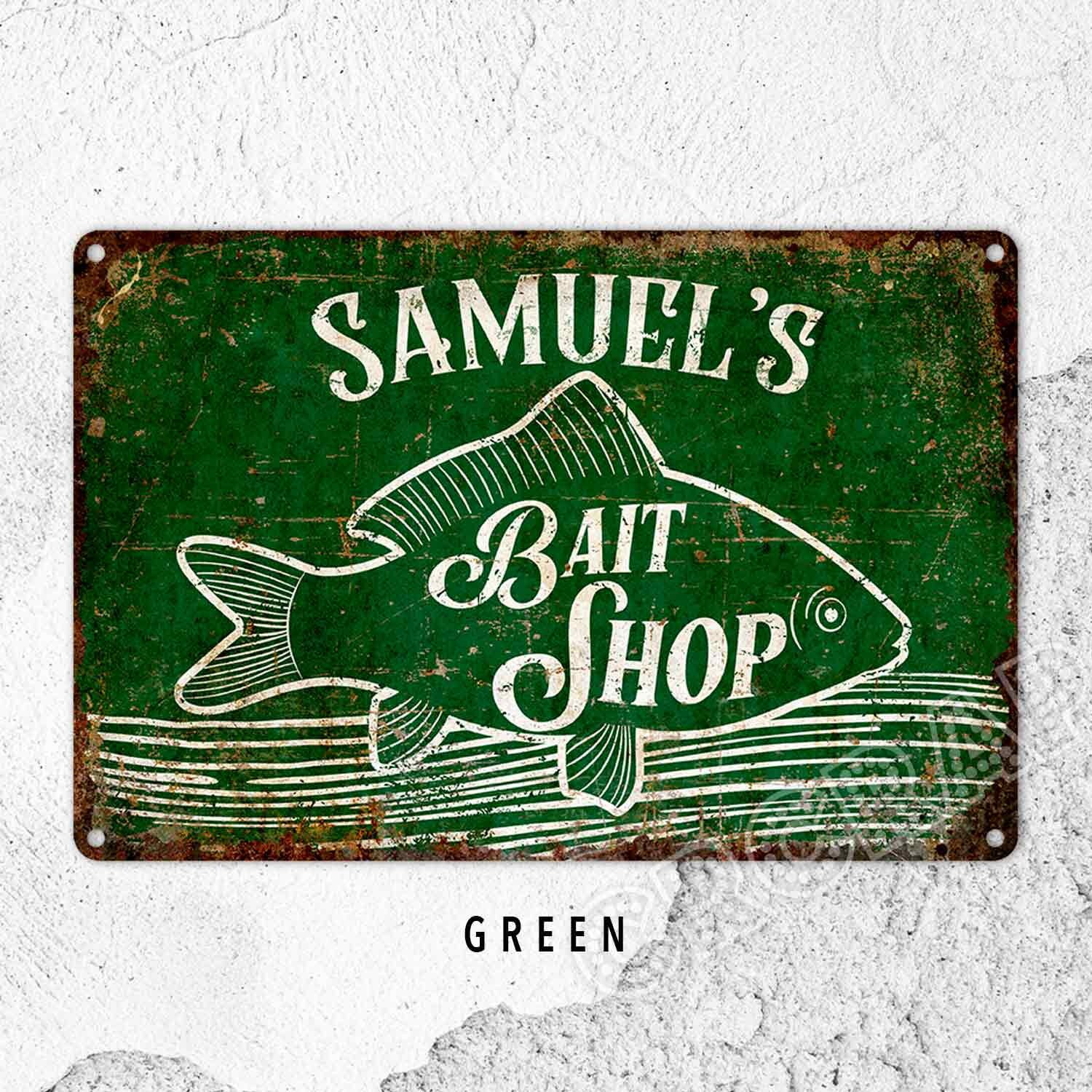 Bait Shop Sign Fishing Decor Custom Sign Personalised | Etsy