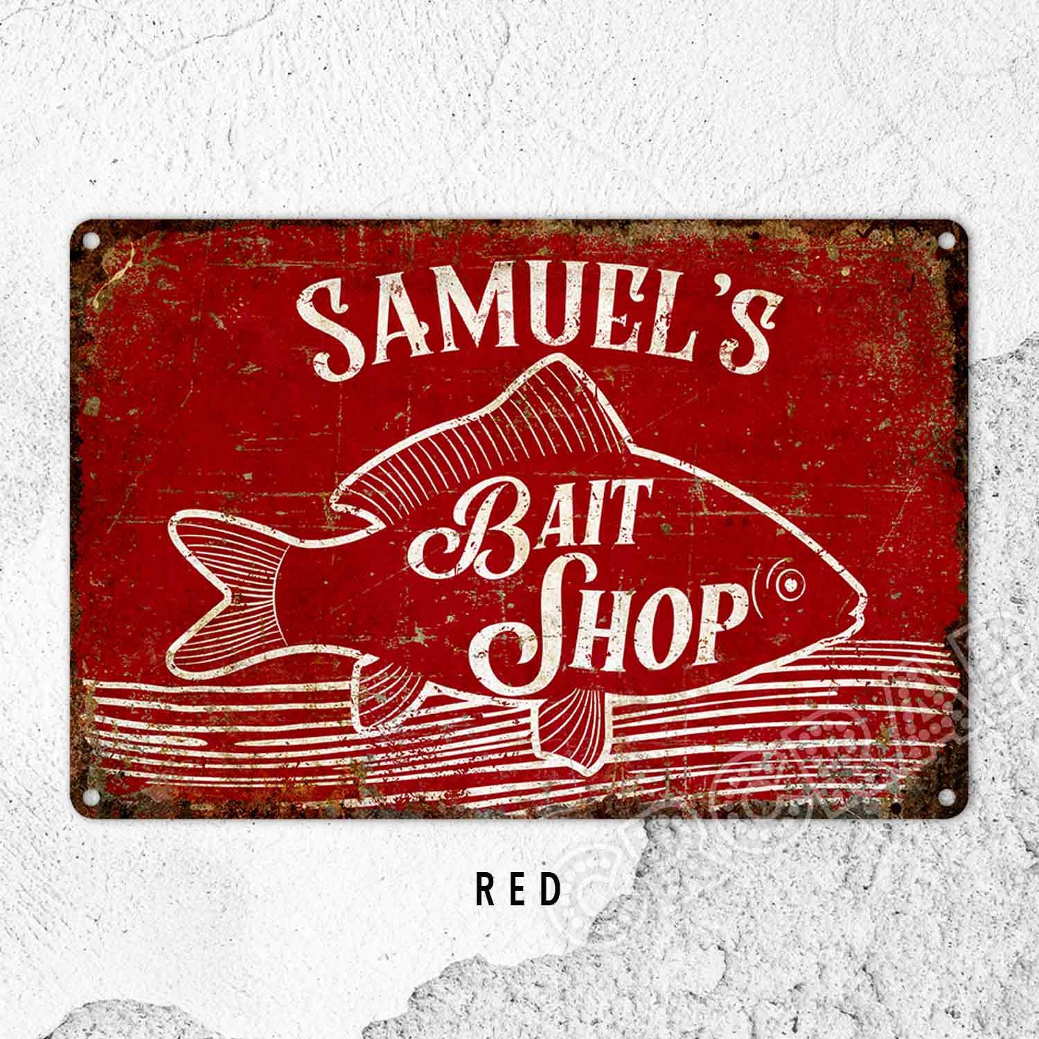 Bait Shop Sign Fishing Decor Custom Sign Personalised | Etsy