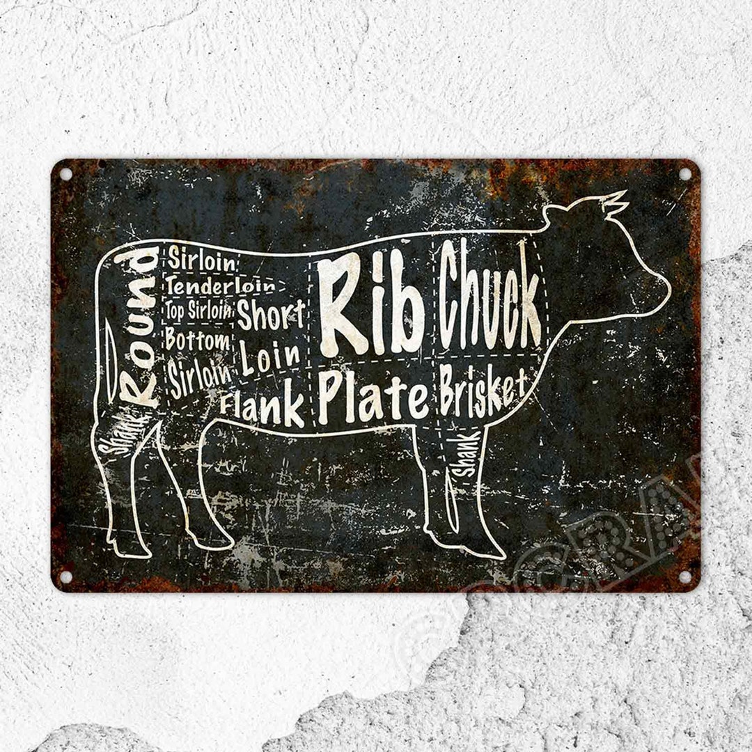 Butcher Sign, Kitchen Sign, Restaurant Sign, Bar and Grill ...