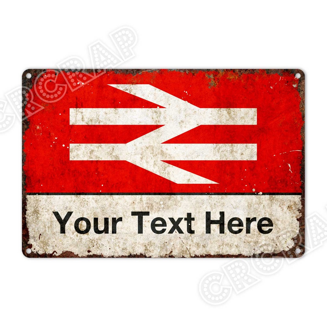 Railway Sign, Subway Sign, Personalised Gifts, Metal Sign, Vintage ...