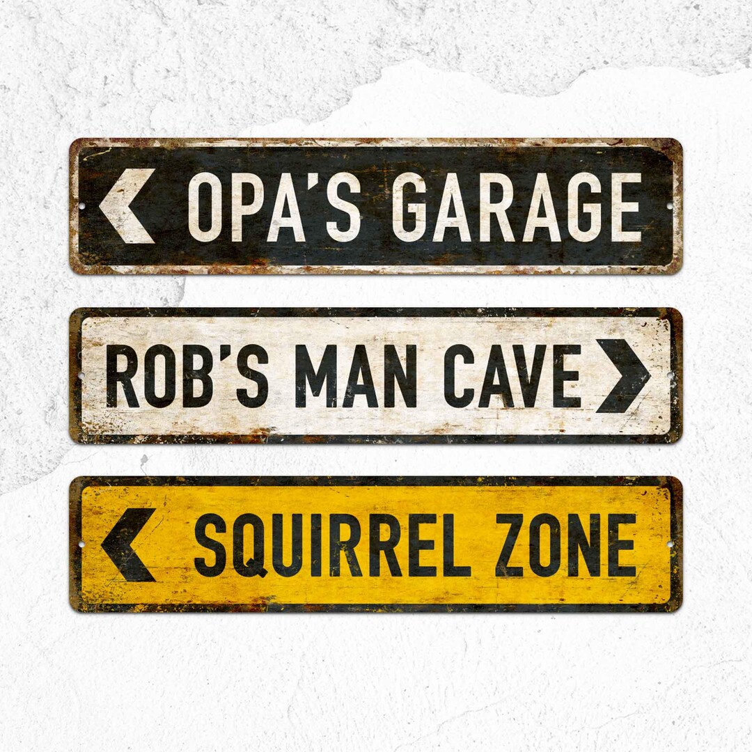 Custom Road Sign Personalized Street Sign Gifts Arrow Metal Sign Rustic ...