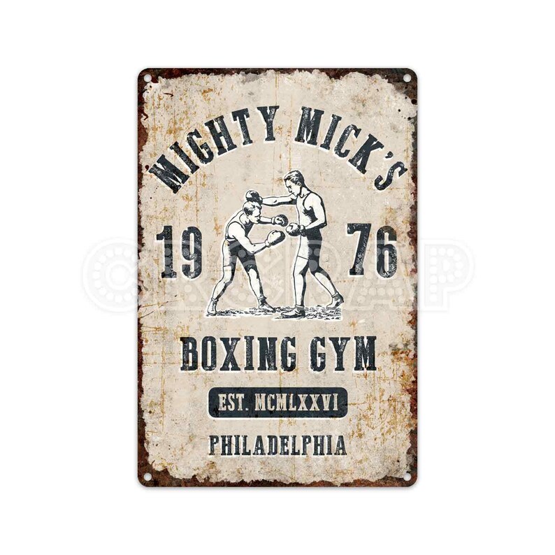 Gym Sign Boxing Gym Metal Sign Mick's Gym Boxing - Etsy