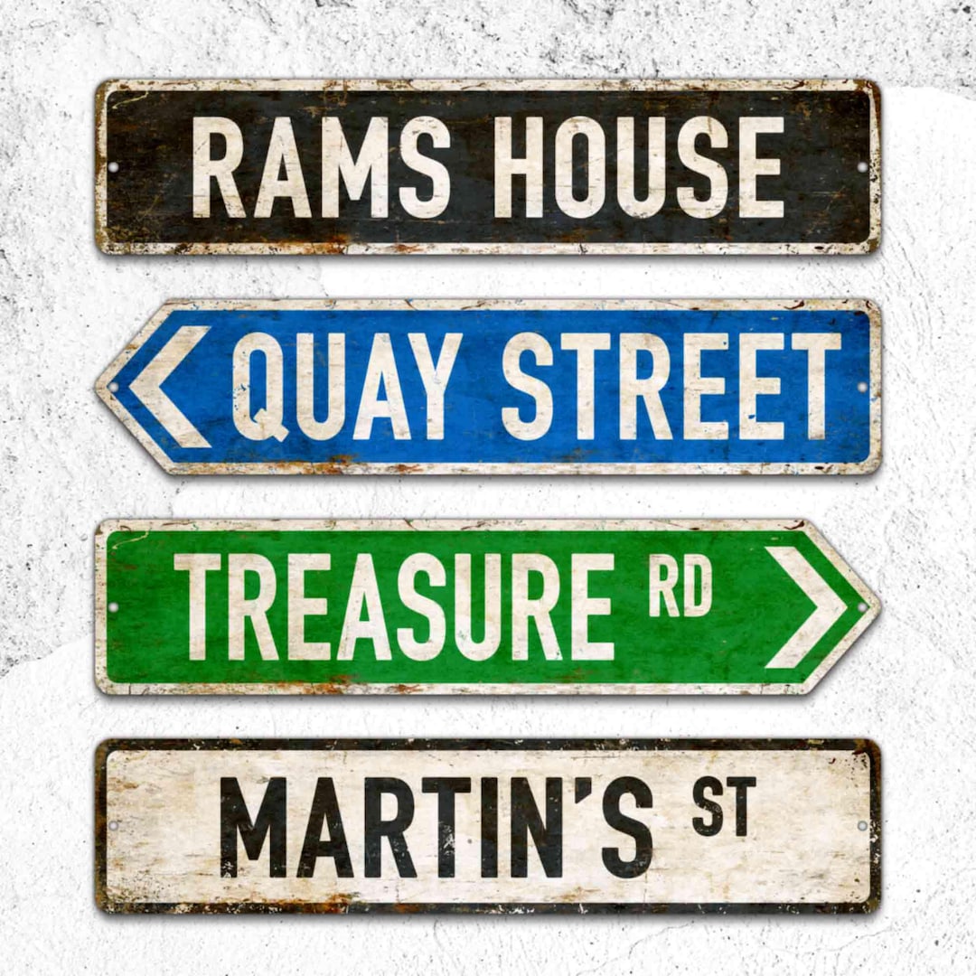 Letrero de calle rústico personalizado, letrero de calle personalizado ...