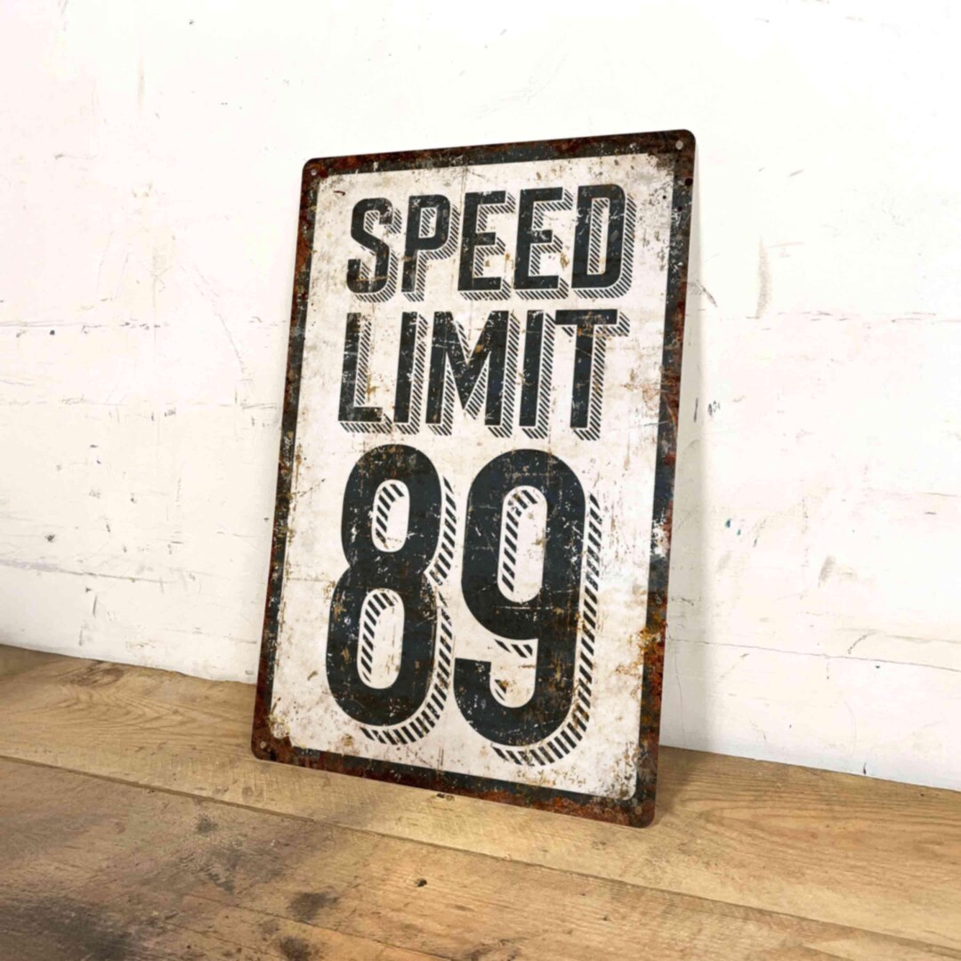 Custom Speed Limit Sign: Personalized Number, Metal Garage Decor - Etsy
