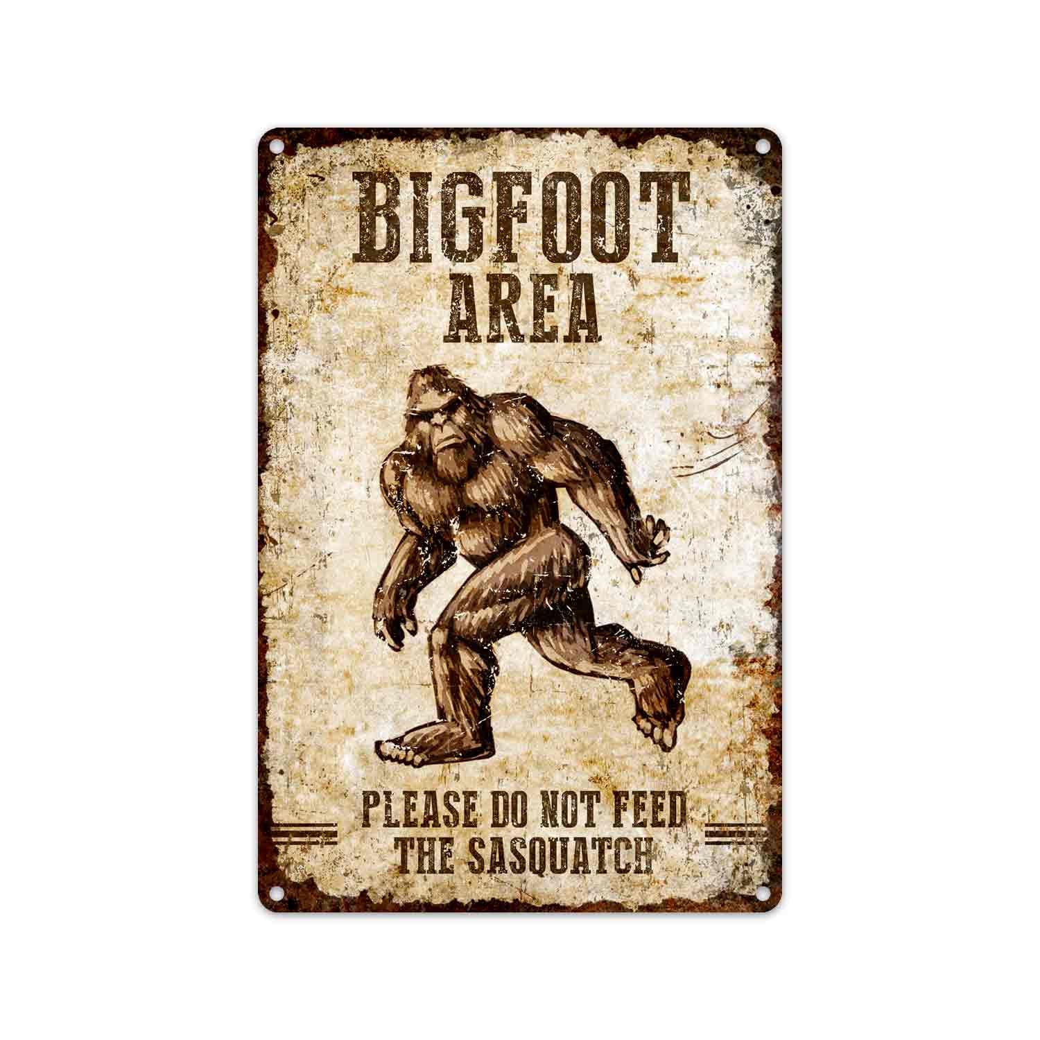 Metal Sign, Bigfoot Area, Warning Sign, Wall Decor, Funny Gifts - Etsy