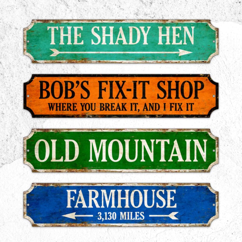 Personalized Funny Street Metal Sign – Custom Rustic Vintage Plaque for ...
