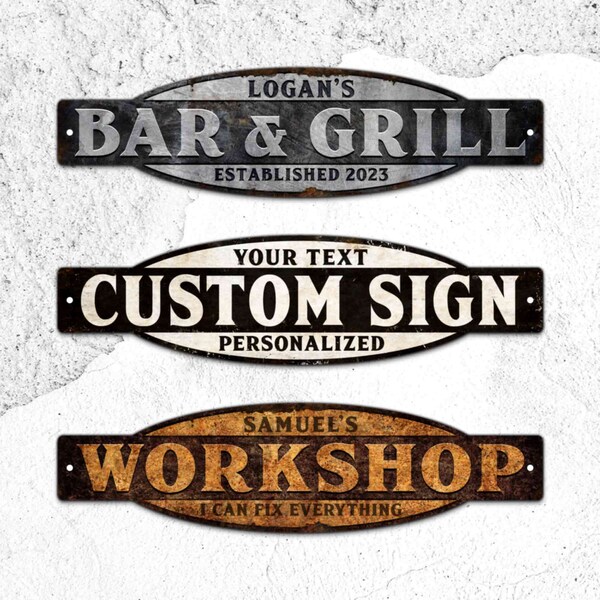 Custom Metal Sign - Etsy