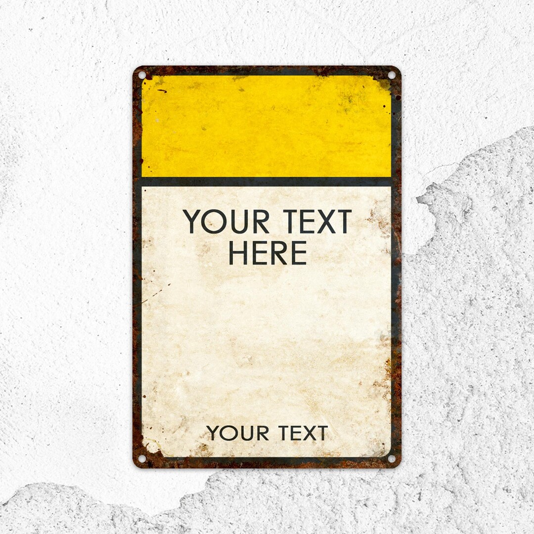 Custom Street Name Print Vintage Metal Sign New Home Decor Personalised ...