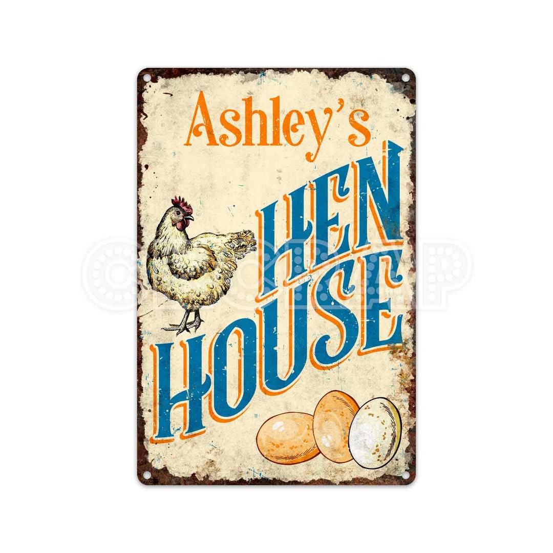 Hen House Sign, Chicken Coop Sign, Egg Shop Sign, Farmhouse Decor ...