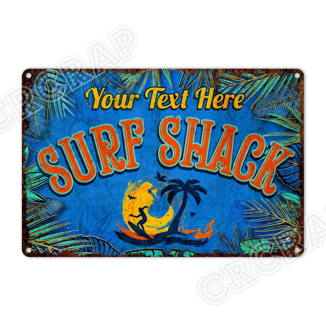 Metal Wall Sign, Custom Sign, Beach Sign, Surfing Sign, Surf Print ...