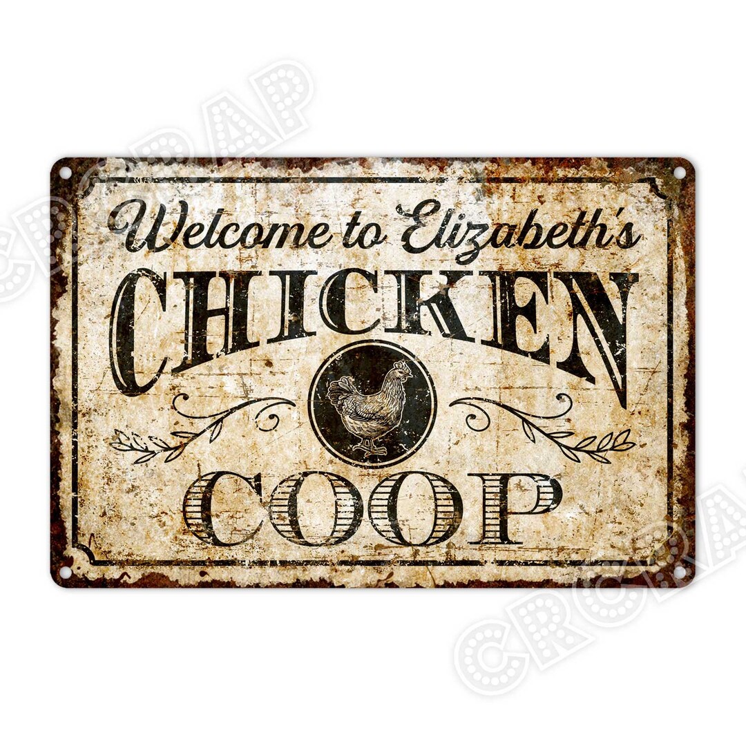 Chicken Coop Sign, Hen House Sign, Farmhouse Sign, Metal Sign, Custom ...