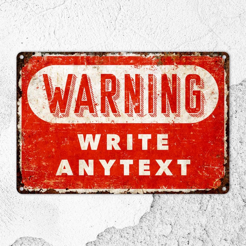 Warning Sign - Etsy