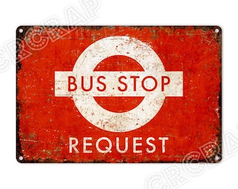 Metal Sign BUS STOP Public Transporation Driver Buses City - Etsy