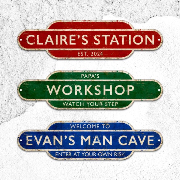 Vintage Railway Signs - Etsy UK