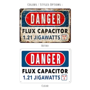 Danger Flux Capacitor, Warning Sign, Rustic Style Metal Sign - Etsy UK