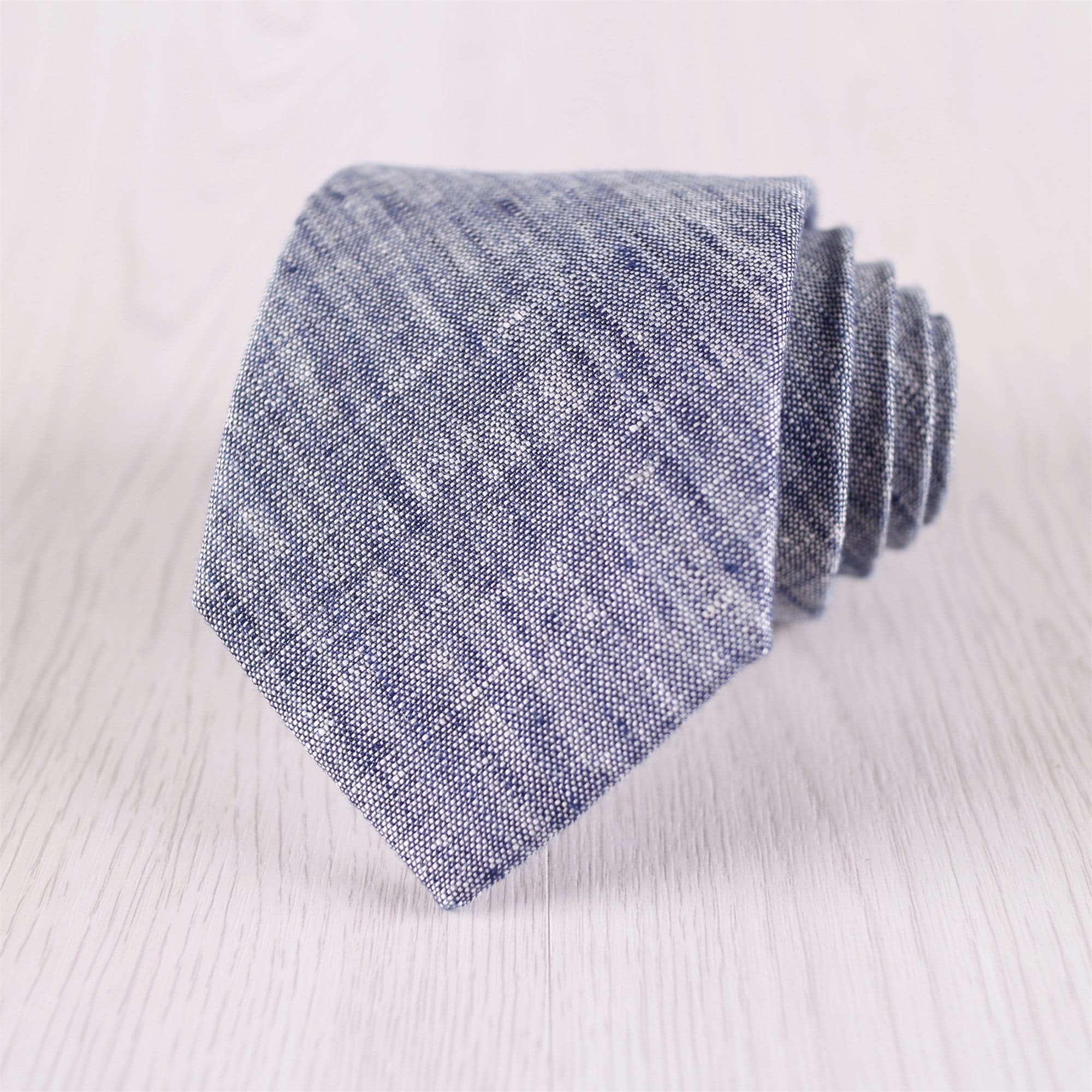 Wedding Tie for Men Linen Tie Flax Tie Linum Tie Blue Tie - Etsy