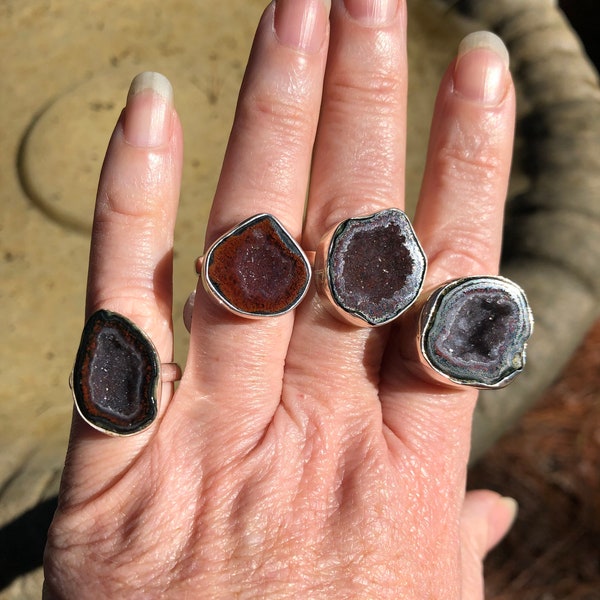 Geode Ring - Etsy