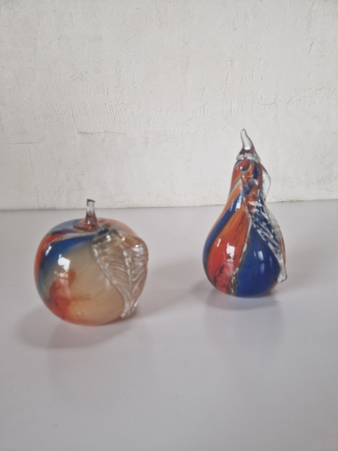 Glass Life Size Apple & Pear Murano Style - Etsy