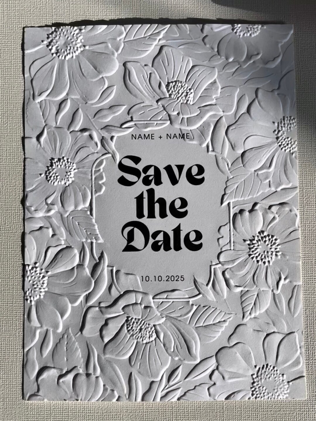 Embossed Save the Date - Etsy