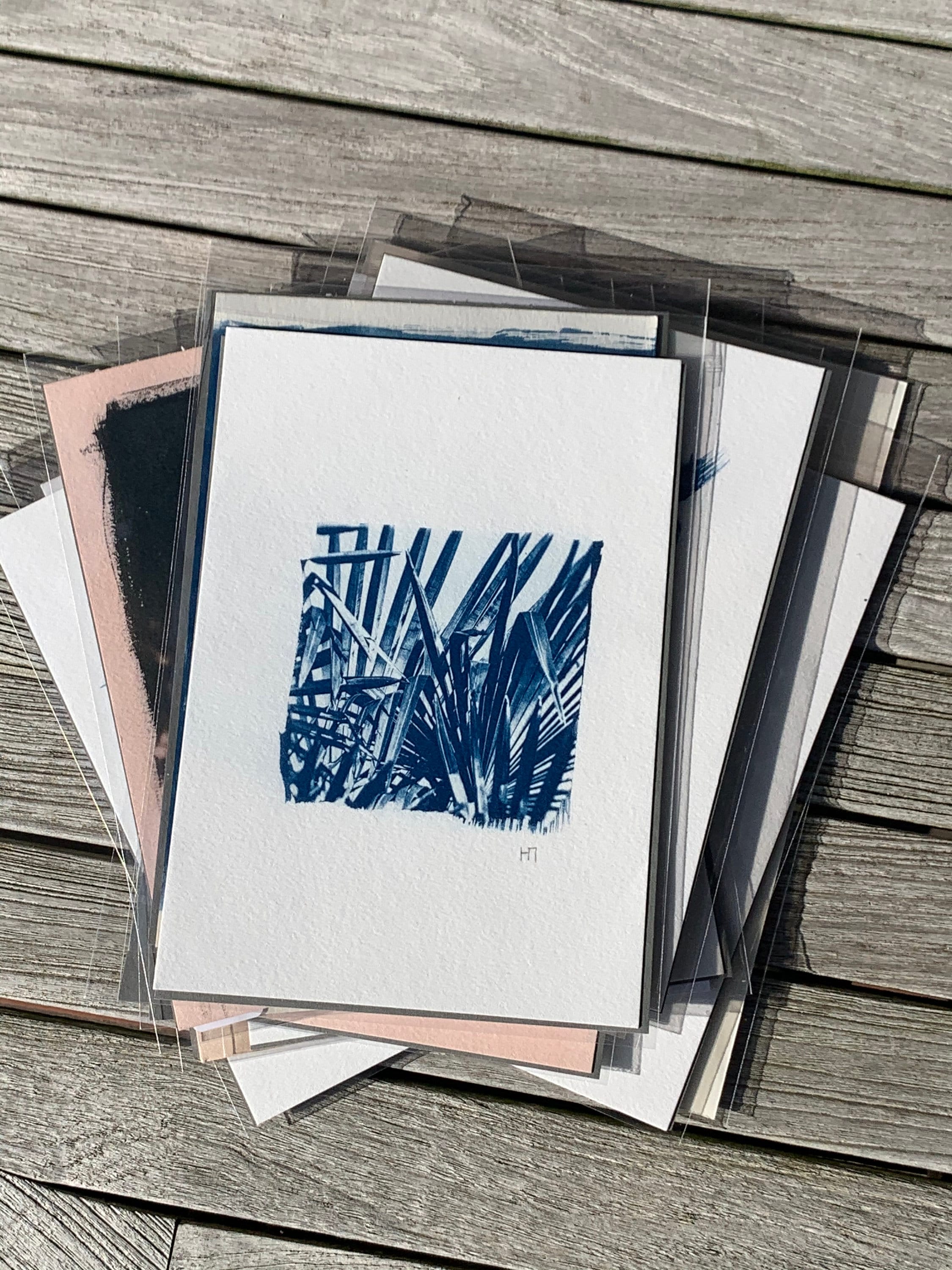 Original Cyanotype - Blue Palm Trees - Hand Made - Unique Piece of Art ...