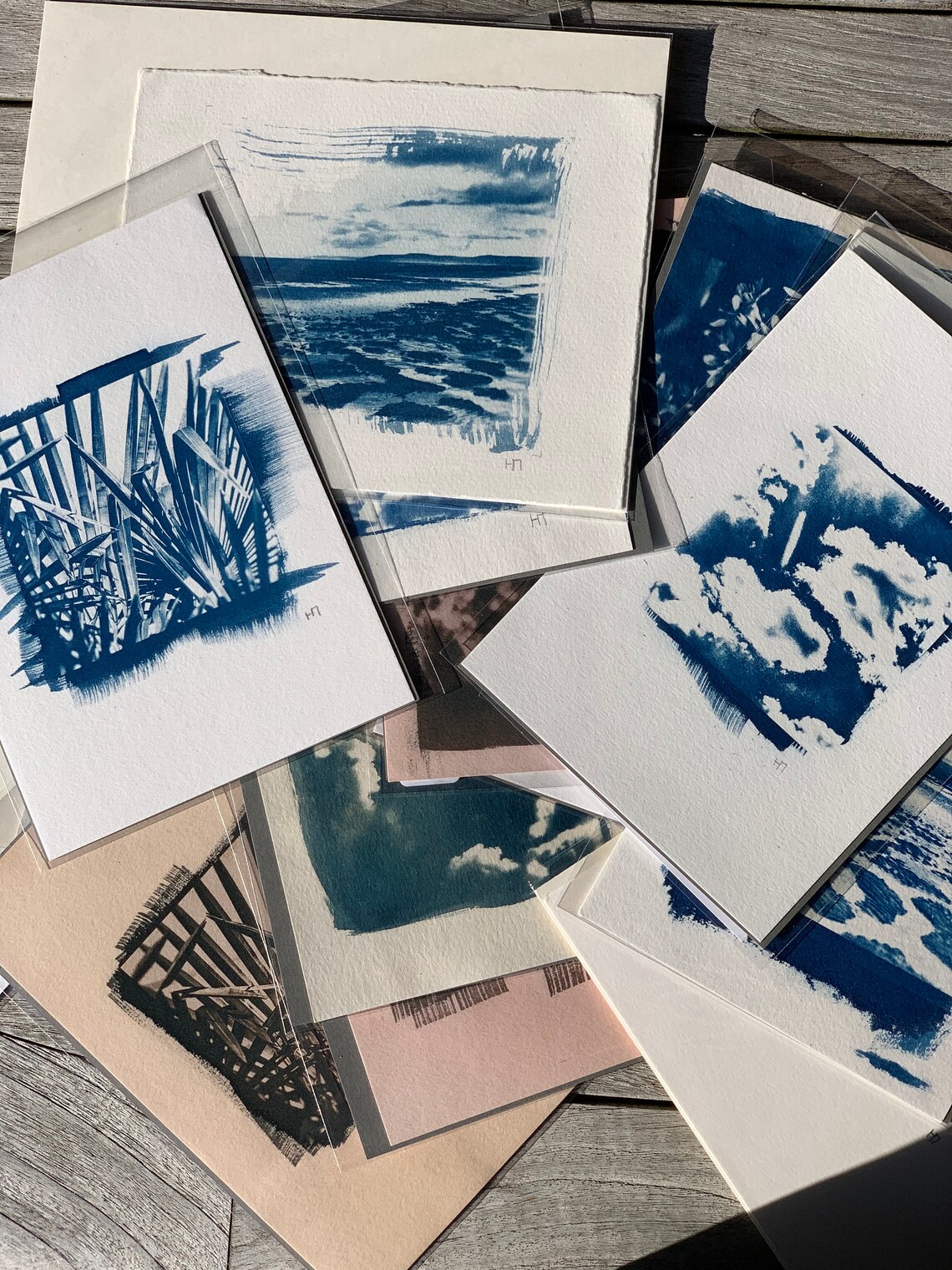 Original Cyanotype Blue Palm Trees Hand Made Unique - Etsy