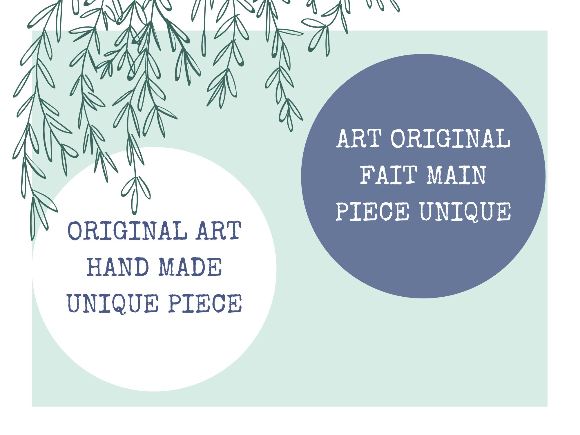 Original Cyanotype - Blue Palm Trees - Hand Made - Unique Piece of Art ...