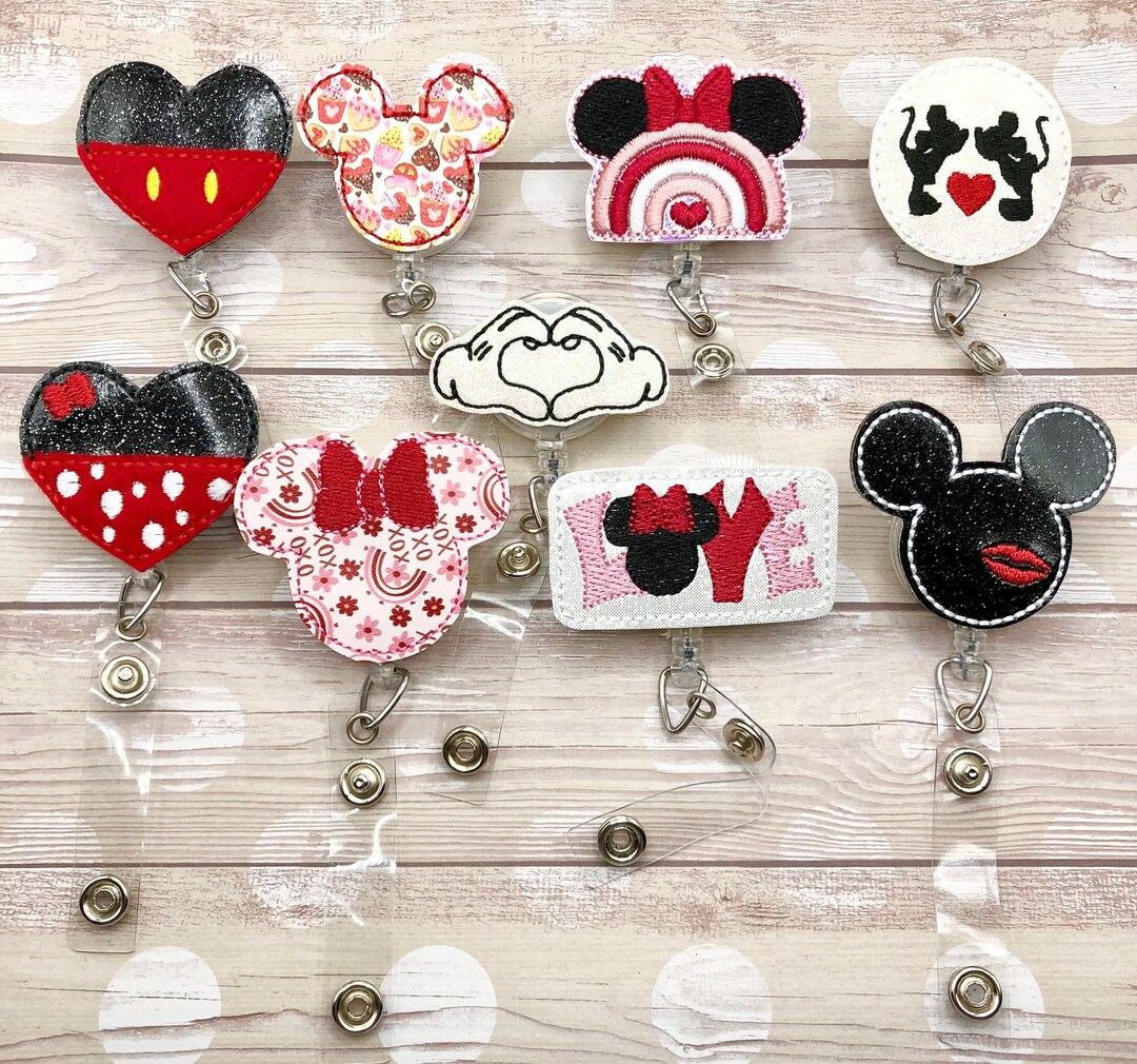 Valentine Mouse, Badge Reel, Love, Valentines Day Gift for Her, Best ...
