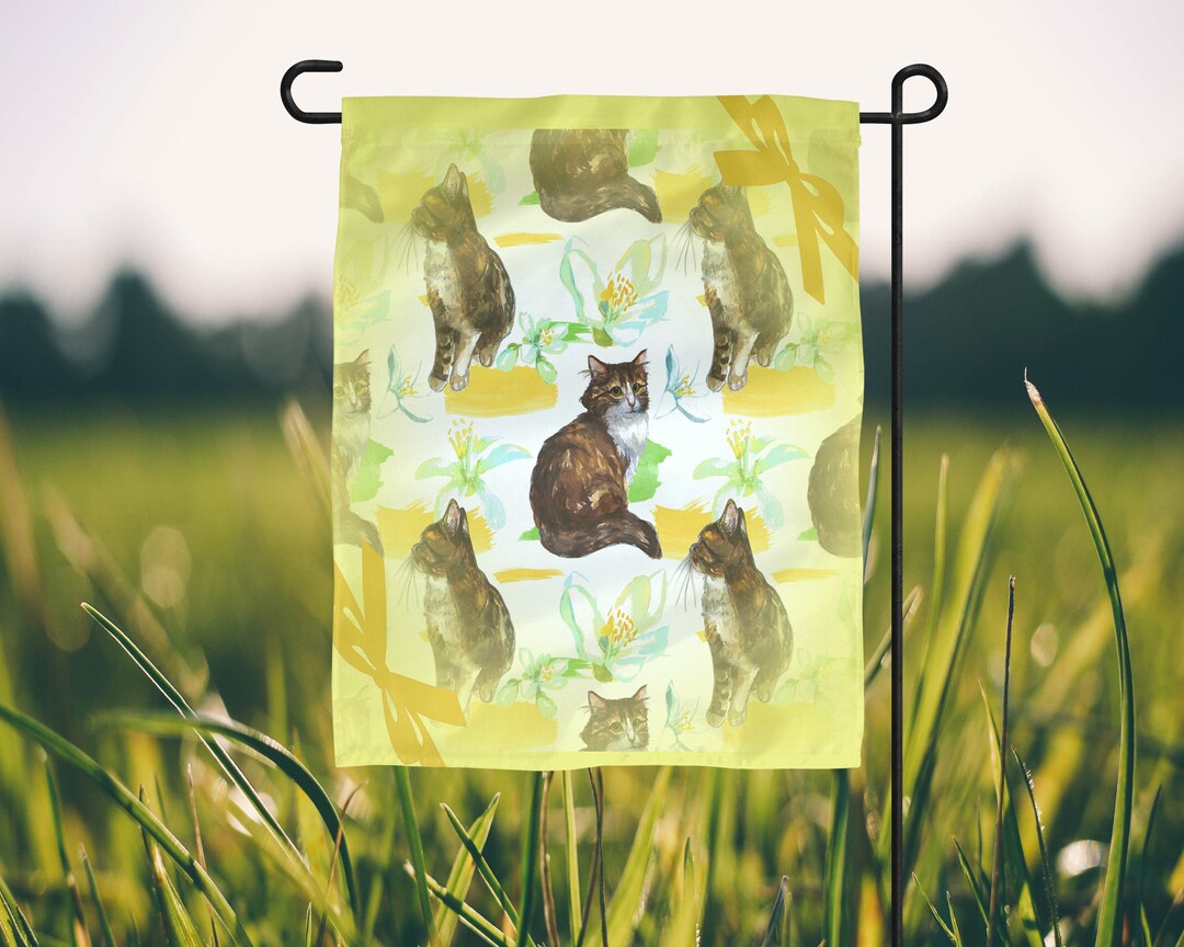 Garden Flag Cats, Yard Sign, Cat Lover Gift, Garden Decor,personalized ...
