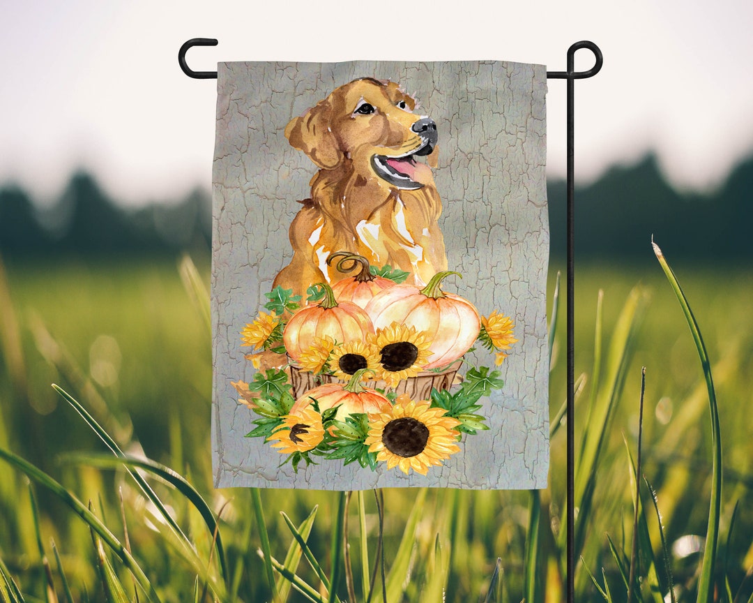 Garden Flag With Golden Retriever, Yard Sign, Dog Lover Gift, Garden ...