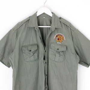 Rare 70s Safari "tiger Tops Jungle Lodge Nepal" Khaki Shirt | Vintage ...