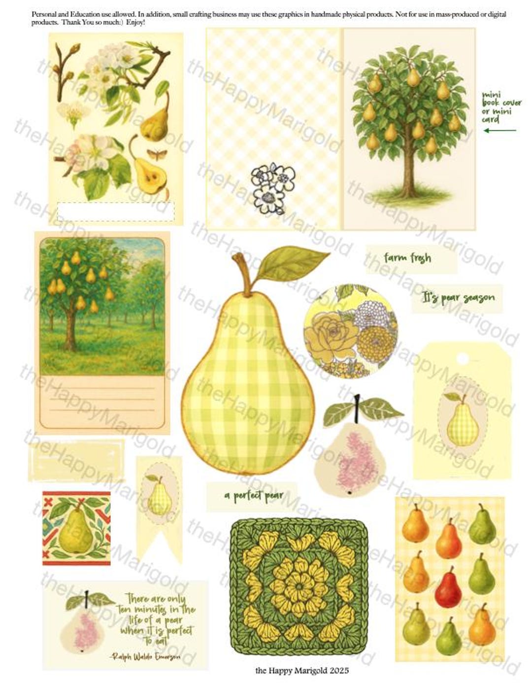 Digital-perfect Pears Kit - Etsy