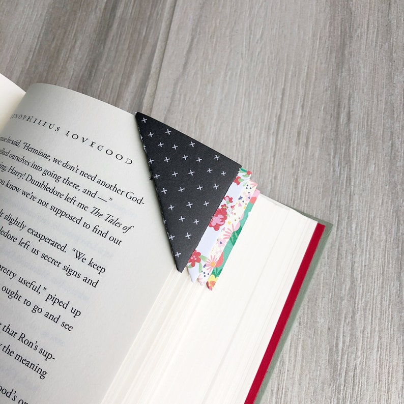 Corner Bookmarks Paper Corner Bookmarks Folded Corner | Etsy
