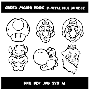Super Mario Bros. Cut File Bundle - Etsy