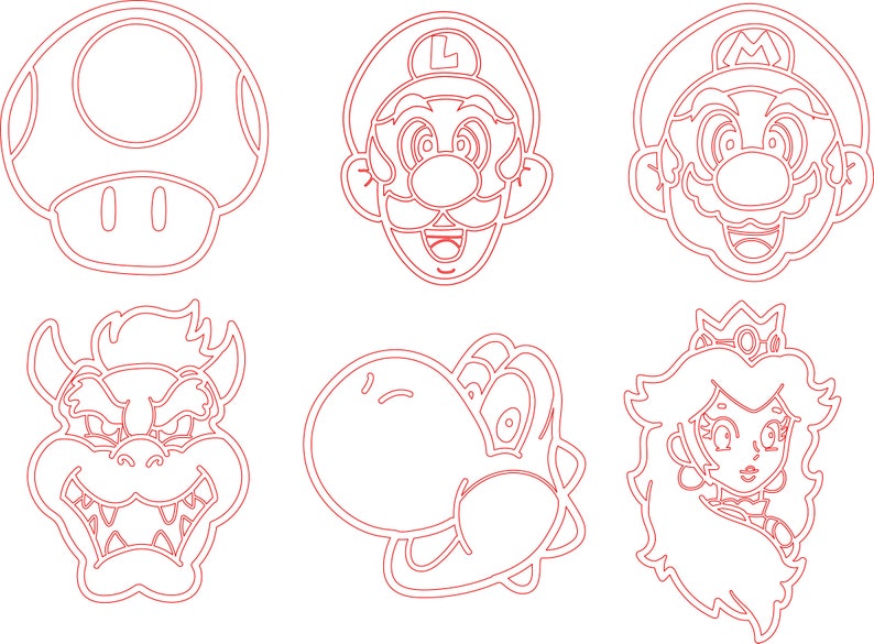 Super Mario Bros. Cut File Bundle - Etsy