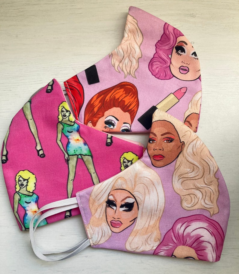 Drag Queens Rupaul Rupauls Drag Race Face Mask Double - Etsy