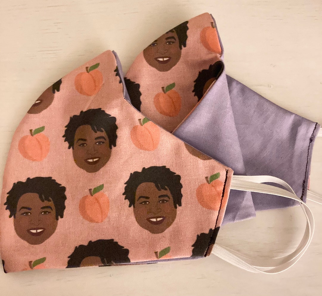 Stacey Abrams Face Mask Fair Fight Georgia Peach Double - Etsy