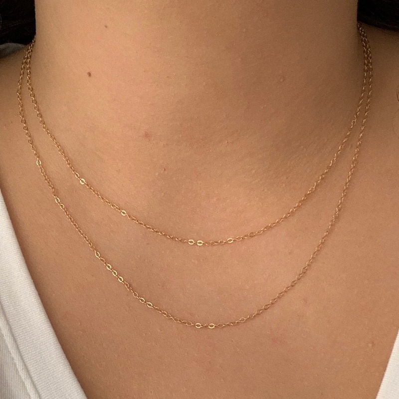 Gold Layered Necklace - Etsy