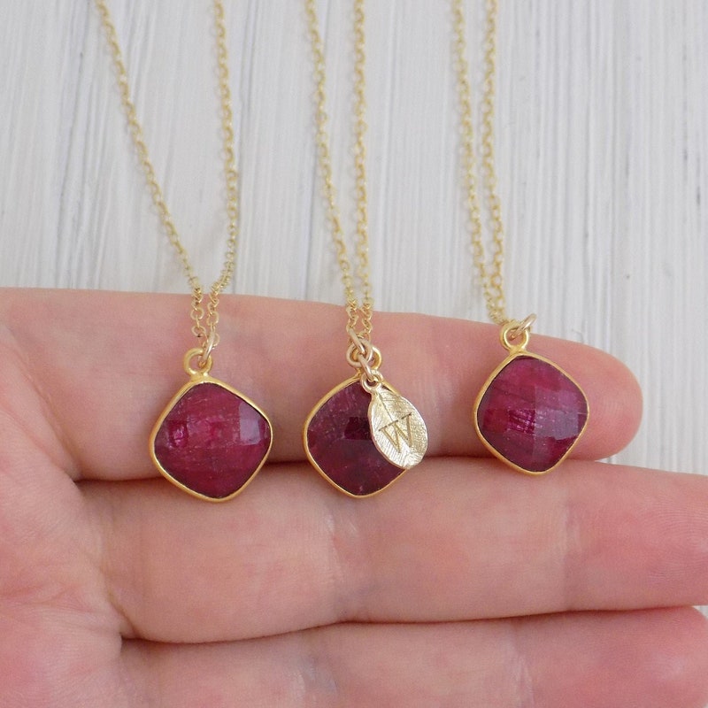 Raw Ruby Jewelry - Etsy