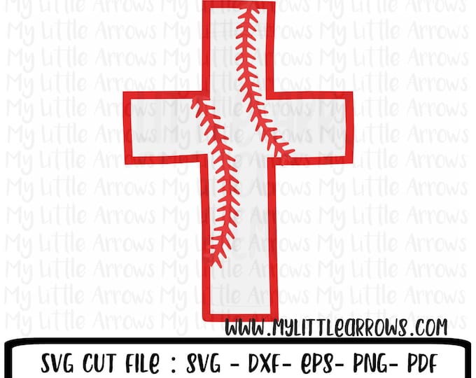 Baseball Cross SVG, DXF, EPS, Png Files for Cutting Machines Cameo or ...