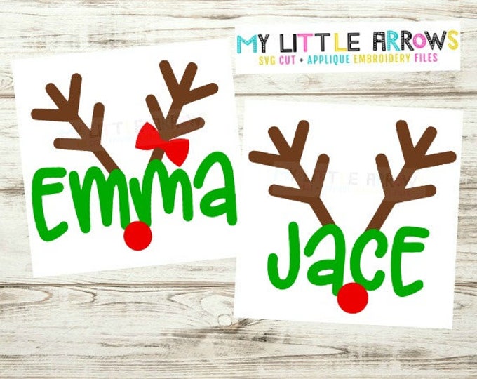 Matching Sibling Reindeer Svg Matching Christmas Svg Matching Reindeer ...