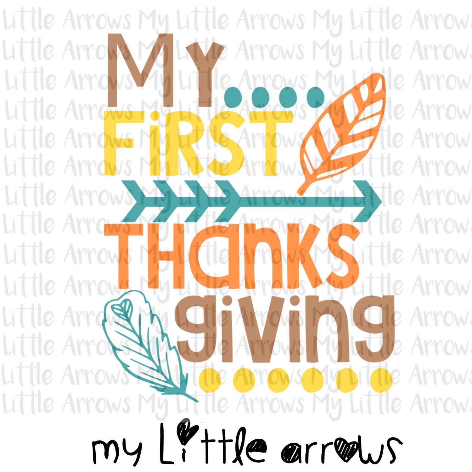 My First Thanksgiving SVG DXF EPS Png Files for Cutting - Etsy