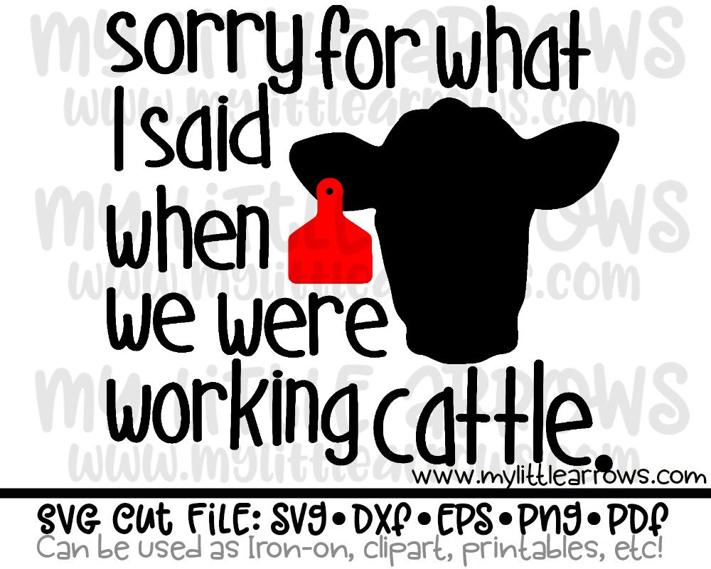 Working Cattle Svg SVG Dxf Eps Png Files for Cutting - Etsy