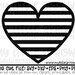 Black and White Stripe Heart Svg - Valentine Svg - Personalized ...