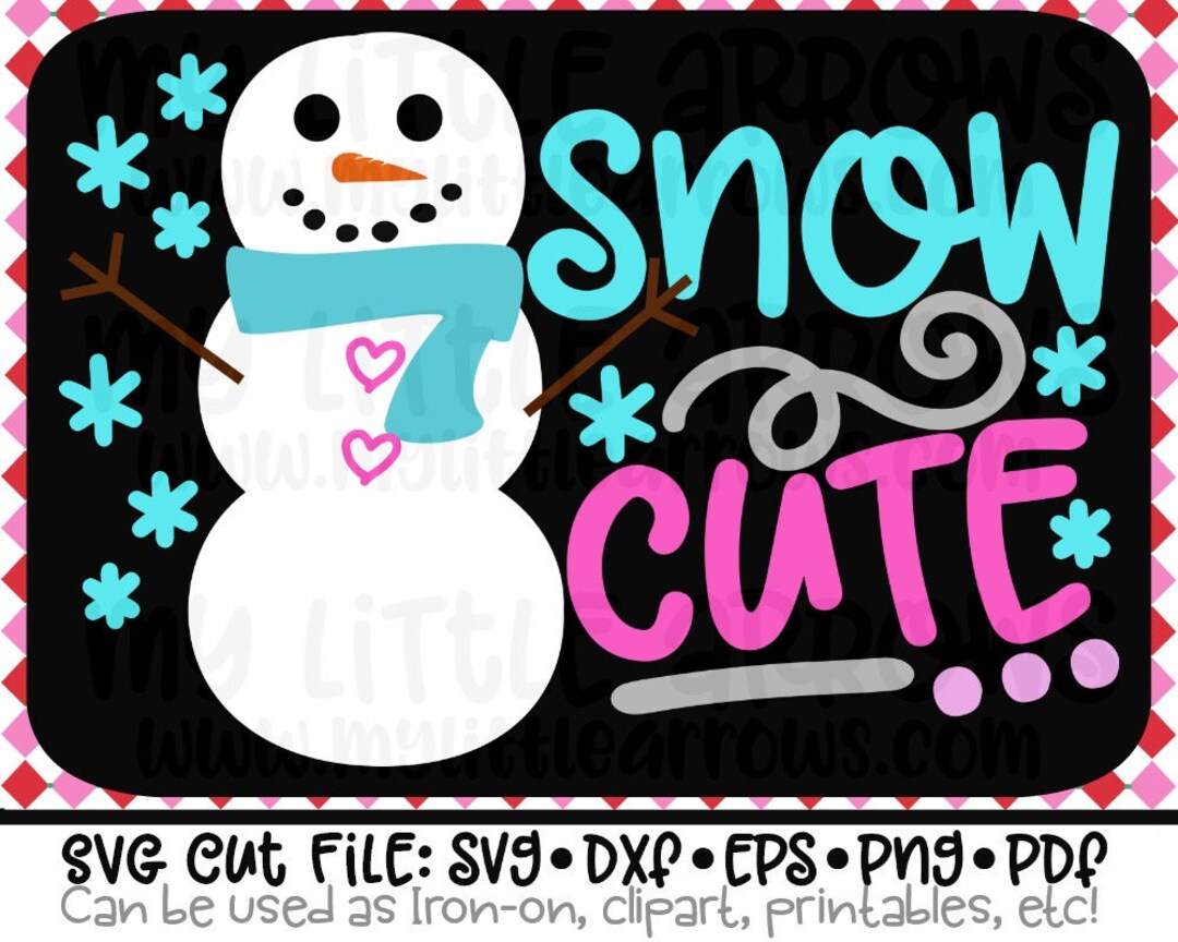 Snowman Svg , Snow Cute SVG, Snow Cute DXF, EPS, Png Files for Cutting ...