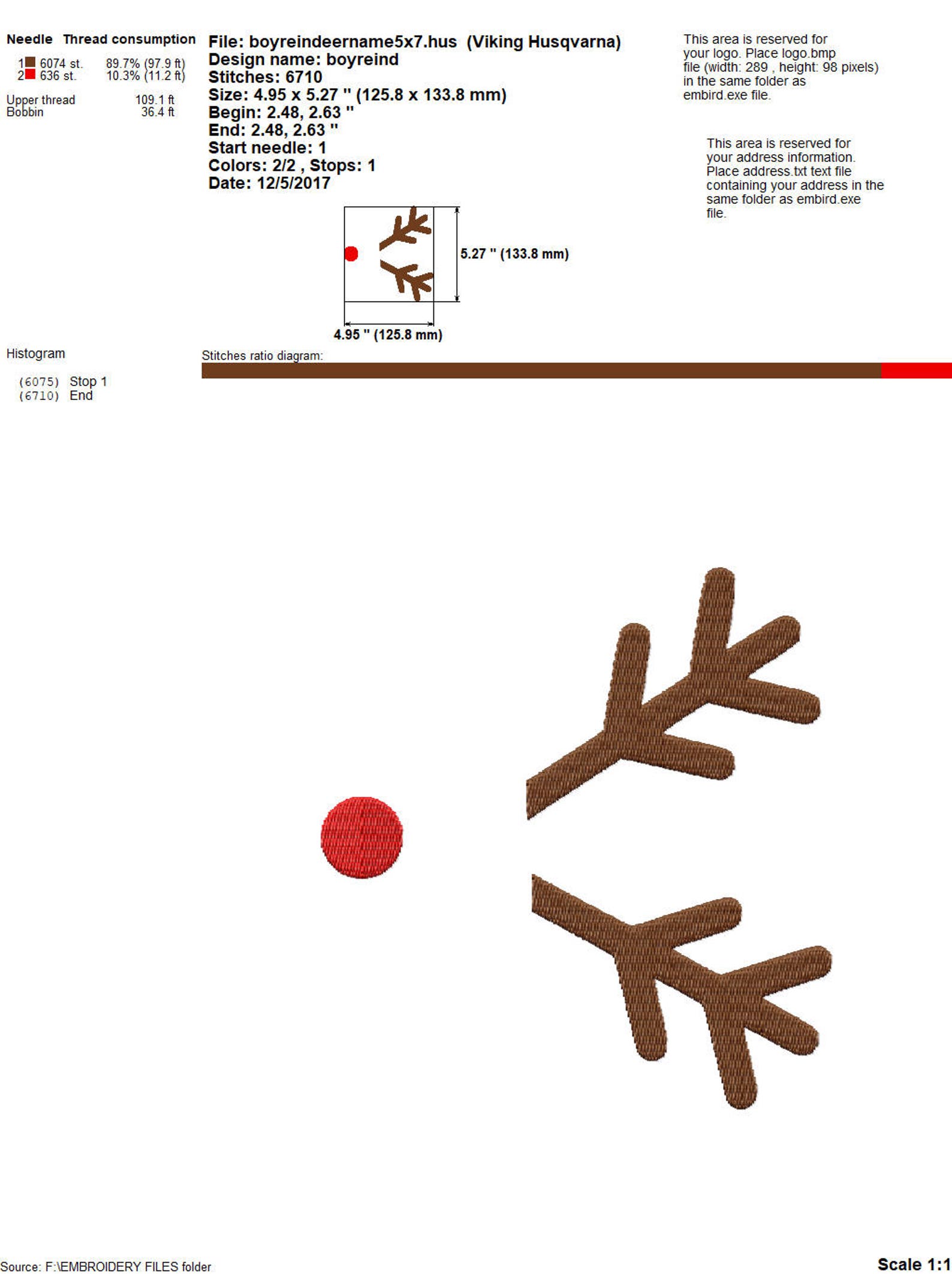 Personalized Sibling Matching Reindeer Embroidery Design 4x4 - Etsy