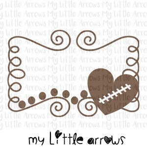Football Frame SVG, DXF, EPS Cut File, Football Monogram Frame Svg ...