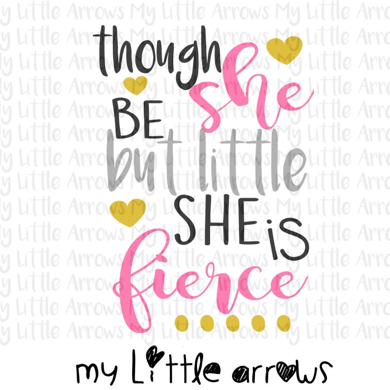 Little but Fierce SVG DXF EPS Png Files for Cutting - Etsy